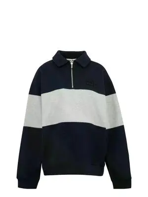 Miu Miu Half-zip Striped Sweatshirt - Blue