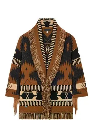 ALANUI Dreamscape Fringe-Detailed Patterned Cardigan
