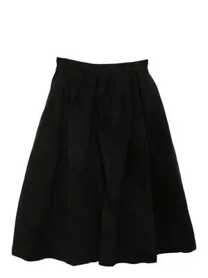 Carolina Herrera Floral Cloque Skirt - Black