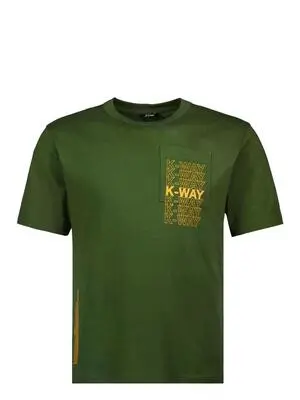 K-WAY Logo-print Pocket T-shirt - Green