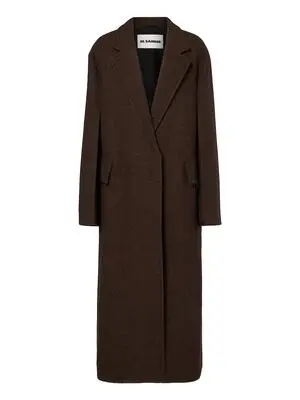 JIL SANDER Oversized Wool Coat - Brown