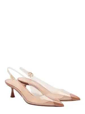 GIANVITO ROSSI Diana 55 Slingback Pumps - Transparent