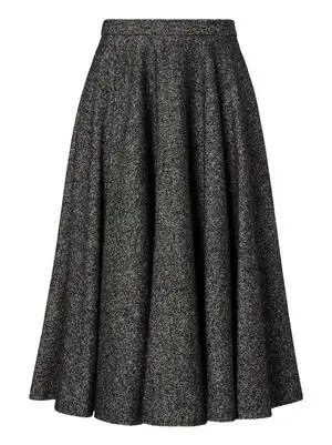 Dolce & Gabbana Wool-blend Midi Skirt - Grey