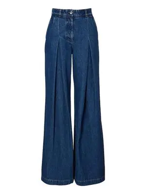 Dolce & Gabbana Pleated Wide-leg Jeans - Blue