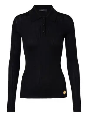 Dolce & Gabbana Cashmere Polo Sweater - Black