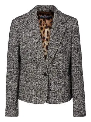 Dolce & Gabbana Wool, Silk, And Alpaca-blend Jacket - Grey