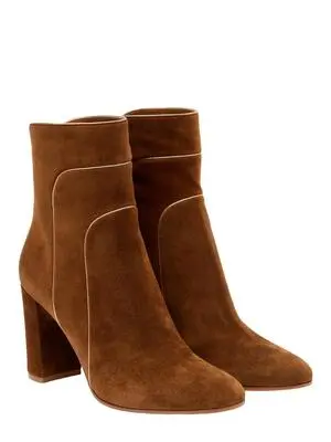 GIANVITO ROSSI Juliette 85 Suede Ankle Boots - Brown
