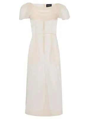 Simone Rocha Tulle Midi Dress - White