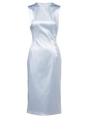 Dolce & Gabbana Satin Midi Dress - Blue