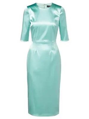 Dolce & Gabbana Satin Midi Dress - Green