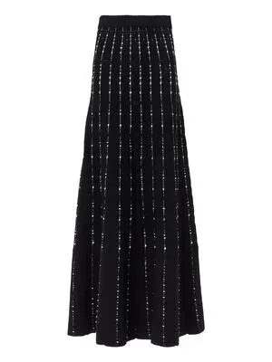 JOSEPH Ribbed-knit Cotton-blend Maxi Skirt - Black