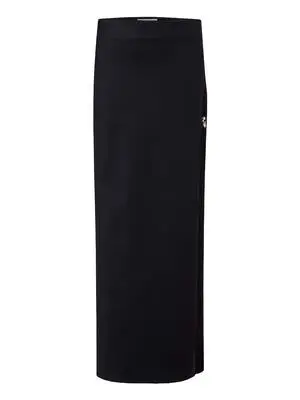Coperni Garter Cotton-blend Jersey Maxi Skirt - Black