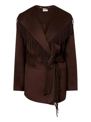Simkhai Rowen Fringed Wool-blend Jacket - Brown