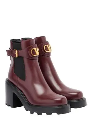 VALENTINO VLogo Signature 90 Leather Ankle Boots