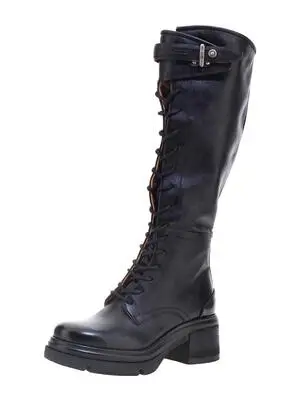 A.S.98 Edison Lace-up Knee-high Boots - Black