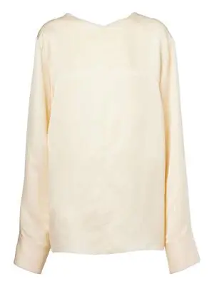 Khaite Durion Satin Top - Yellow
