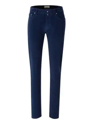 Jacob Cohen Straight Corduroy Pants Navy Blue