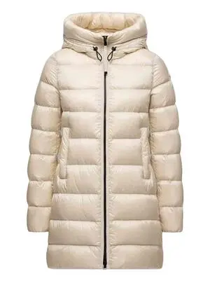 Moncler Long Down Jacket - Beige