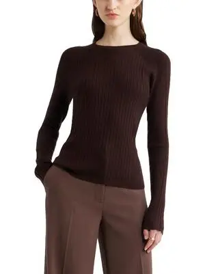 NORDSTROM Ribbed Wool-Blend Sweater