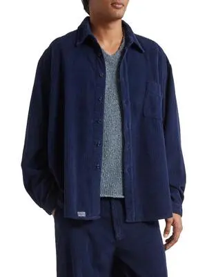 ERL Gender Inclusive Corduroy Overshirt Navy