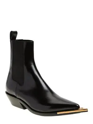Versace Arrow Pointed Toe Boots - Black