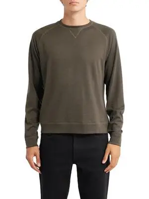 Scott Barber Wool Blend Crewneck Sweatshirt - Cocoa