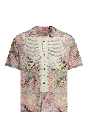 Kapital Floral-print Skeleton Shirt - Pink