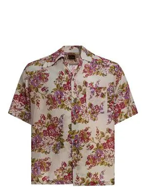 Kapital Floral-print Short-sleeve Shirt Light And Natural