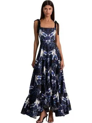 Alice + Olivia Rosalee Printed Maxi Dress - Natural