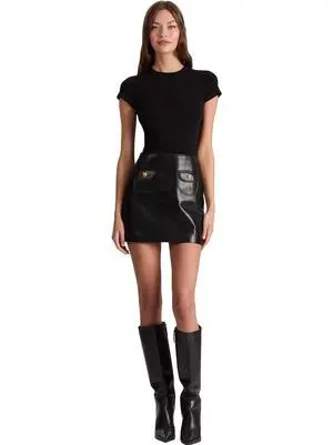 Alice + Olivia Sydney Vegan Mini Dress - Black