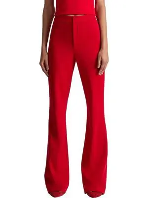 Alice + Olivia Ronnie Slim Bootcut Trouser - Red
