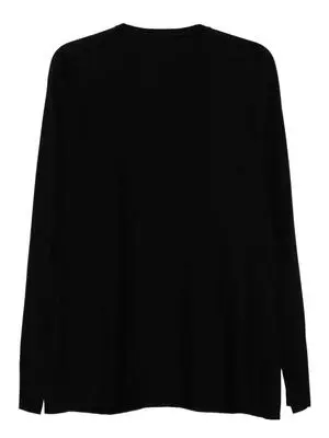 DEVOA Raw-cut Cotton T-shirt - Black