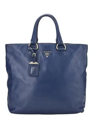 PRADA Calfskin Leather Convertible Tote