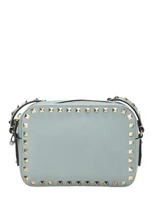 Valentino Garavani Leather Rockstud Camera Bag - Blue