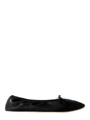 THE ROW Leather Ballet Flats - Black