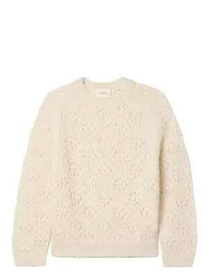 DÔEN Emiliana Pointelle-knit Alpaca-blend Sweater - Ivory