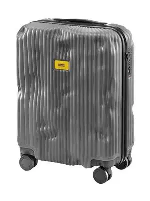CRASH BAGGAGE Ribbed-texture Cabin Suitcase - Grey