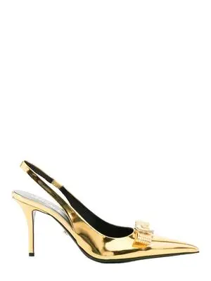 Versace 90mm Ribbon Pumps - Yellow