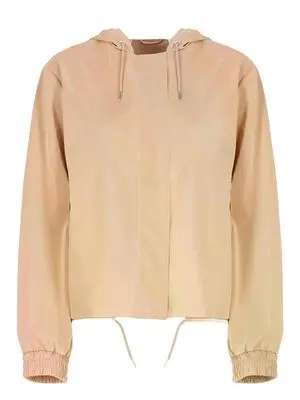 Rains Hooded Snap-button Jacket - Neutrals
