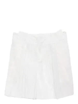 SONIA CARRASCO Pinstriped Bermuda Shorts - White