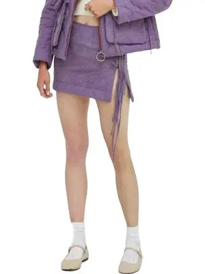 Beatrice B Quilted Mini Skirt - Purple
