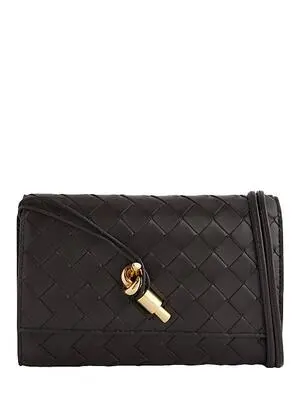 Bottega Veneta Andiamo Mini Leather Cross-body Bag - Fondant-m Brass