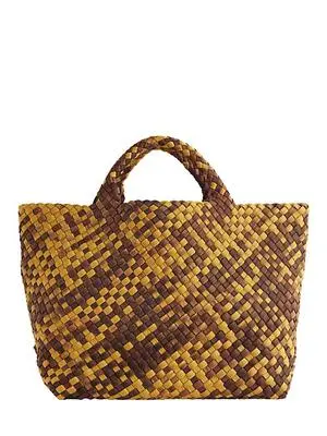 NAGHEDI St. Barths Medium Woven Tote Bag Tortoise Shell