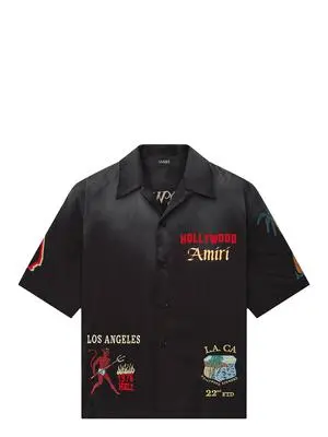 Amiri Sinners Camp Shirt - Black