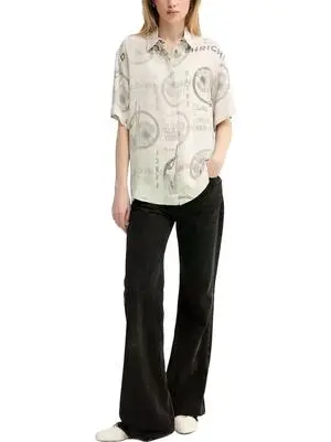 Iceberg Floral Print Short-sleeve Shirt - Neutrals