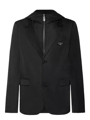 Philipp Plein Hooded Blazer - Black
