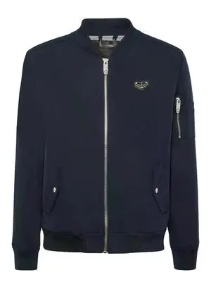 Philipp Plein Logo-plaque Bomber Jacket - Blue