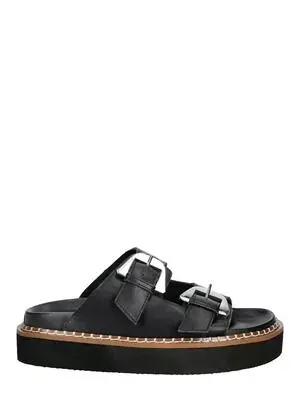 COCCINELLE Buckle-detail Platform Sandals - 001 Black