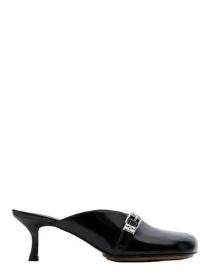 GANNI Buckle Heeled Mules - Black