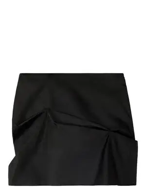 GANNI Gathered-detail Mini Skirt - Black